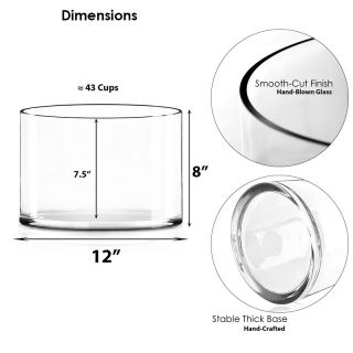 Large Glass Cylinder Flower Vase Candle Holder Centerpieces | Glass ...