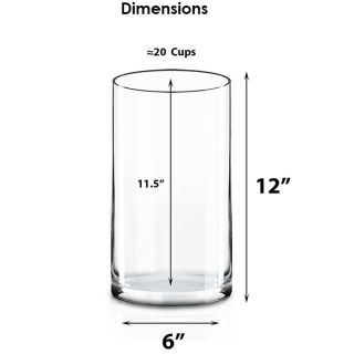 Large Glass Cylinder Flower Vase Candle Holder Centerpieces | Glass ...
