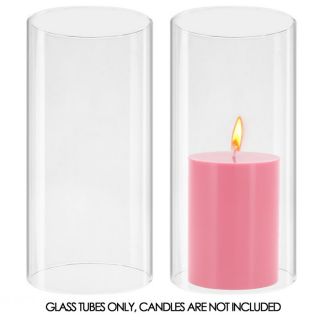 6 x 3 Inch Open Ended Hurricane Candle Shade Chimney Tube | Glass Vases ...