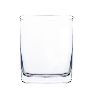 Slender Rounded Rectangular Glass Vases | Glass Vases Depot