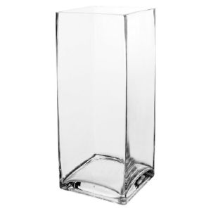 12" Decorative Square Glass Vase | Glass Vases Depot