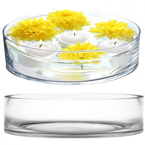 Wide Glass Cylinder Flower Vase Candle Holder Centerpieces | Glass ...