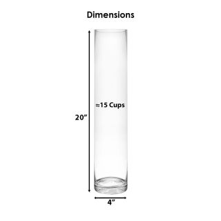 Large Glass Cylinder Flower Vase Candle Holder Centerpieces | Glass ...