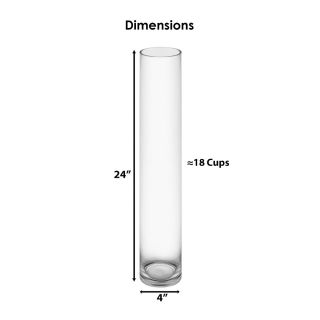 Large Glass Cylinder Flower Vase Candle Holder Centerpieces | Glass ...
