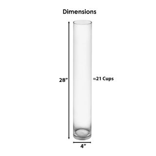 Large Glass Cylinder Flower Vase Candle Holder Centerpieces | Glass ...