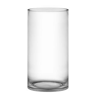 12 x 12 Inch Decorative Clear Glass Cylinder Vase | Glass Vases Depot