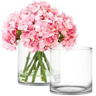 Large Glass Cylinder Flower Vase Candle Holder Centerpieces | Glass ...
