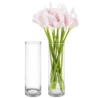 Large Glass Cylinder Flower Vase Candle Holder Centerpieces | Glass ...