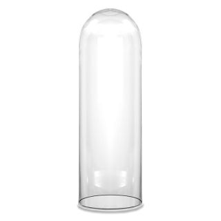 Large Glass Cloche Display Dome Black Wood Base | Glass Vases Depot