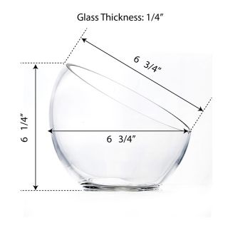 Glass Terrarium Bowl Slanted Slant Cut For Succulent Plant Container Bulk Sided Tilted | Glass ...