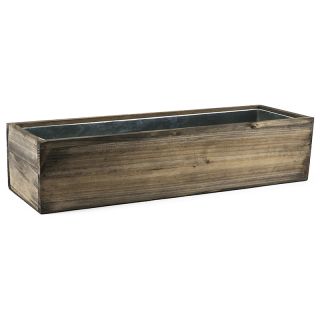 4 x 10 x 5 in | Rectangle Wood Box Planter with Plastic Insert Liner ...