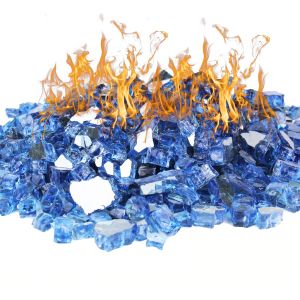 Reflective Tempered Fire Glass For Firepits | Glass Vases Depot