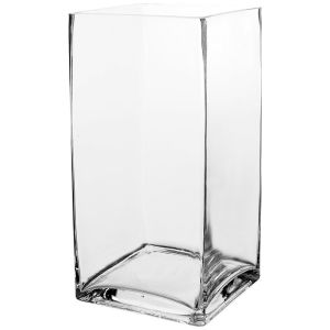 12" Decorative Square Cube Glass Vase | Glass Vases Depot