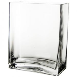 10" Rectangular Glass Vase | Glass Vases Depot