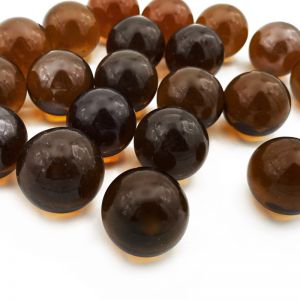 Large 1" Amber Glass Marble Gemstone Vase Fillers | Glass Vases Depot